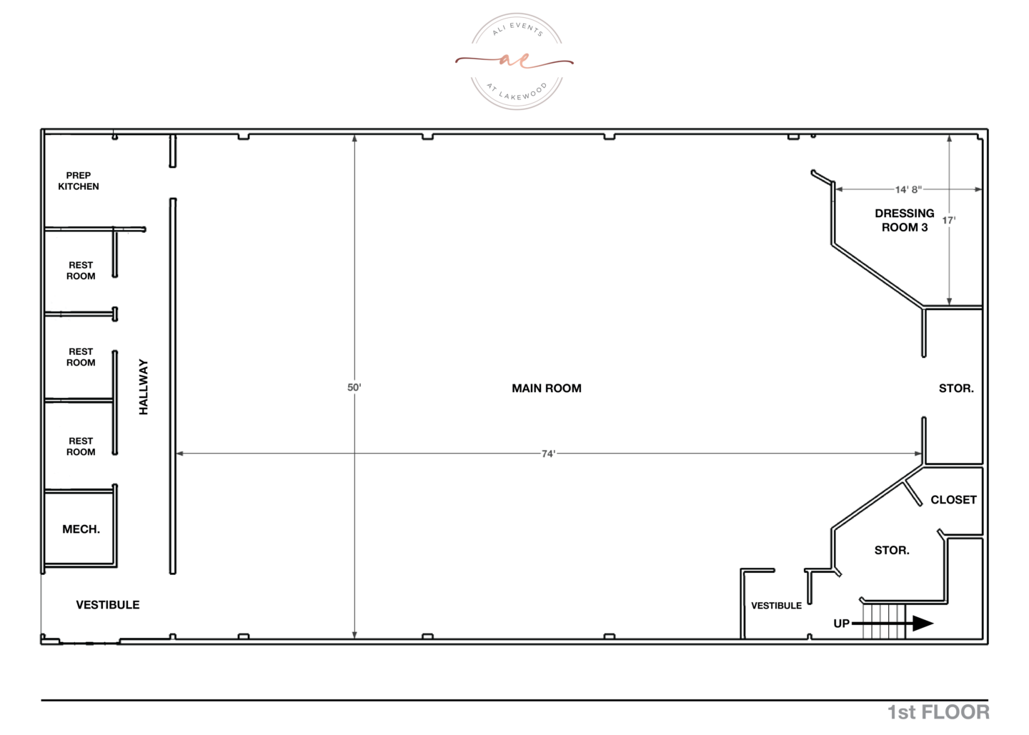Event Center Floor Plan | Small Wedding Packages Lakewood Atlanta